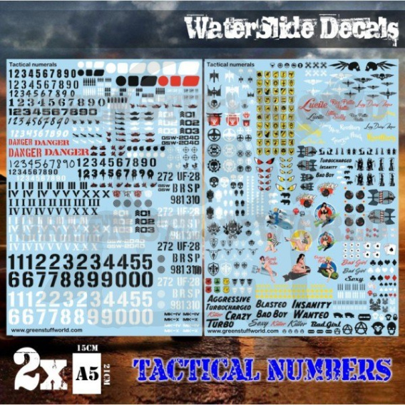 Battle-Models > Decal Sheets - Tactical Numbers kalkomanie